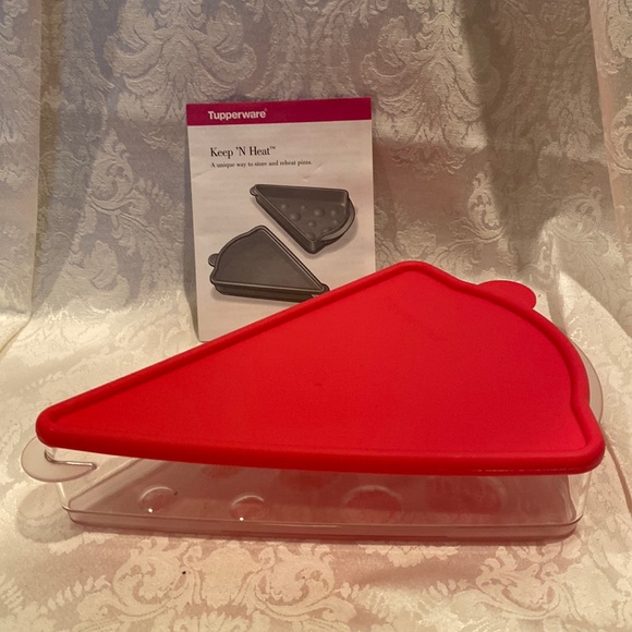 Tupperware | Dining | Tupperware Keep N Heat Pizza Condition Red Lid ...